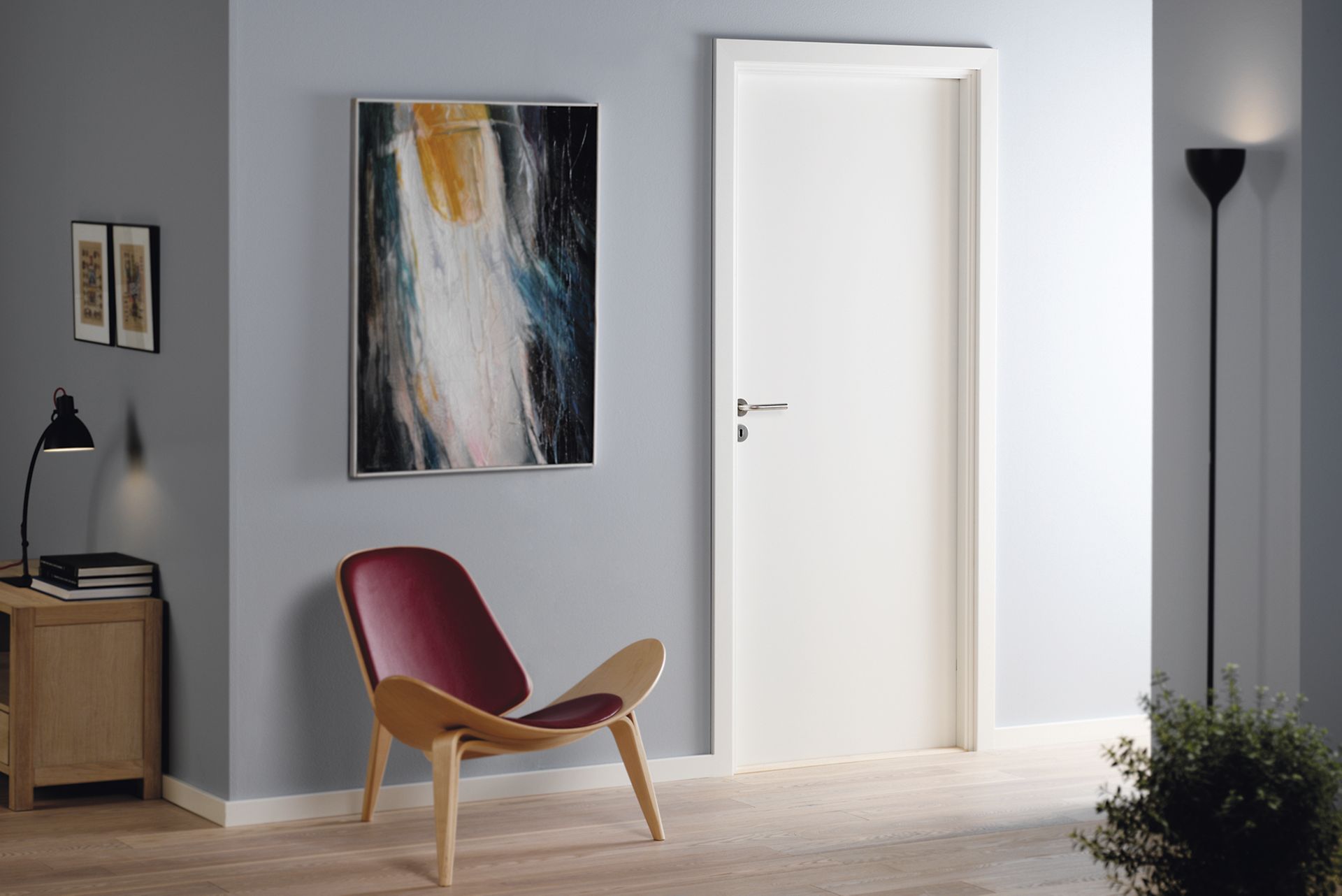 Swedoor Stable Hl Gw Massiv Fiber Hvid 825x2040x40mm - 002548 - 70% Pefc™