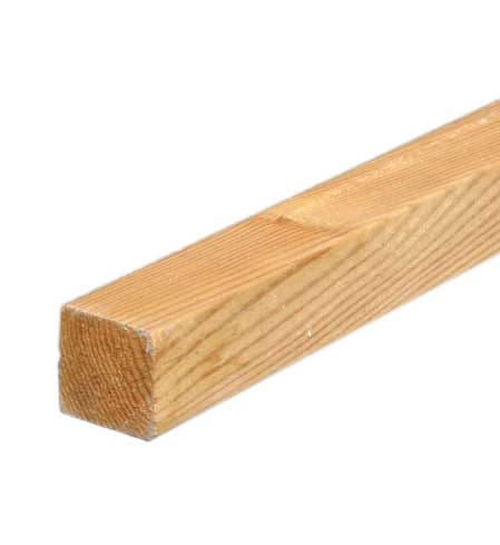 Lærk Stolpe 45x45mm Høvlet, Kvarta