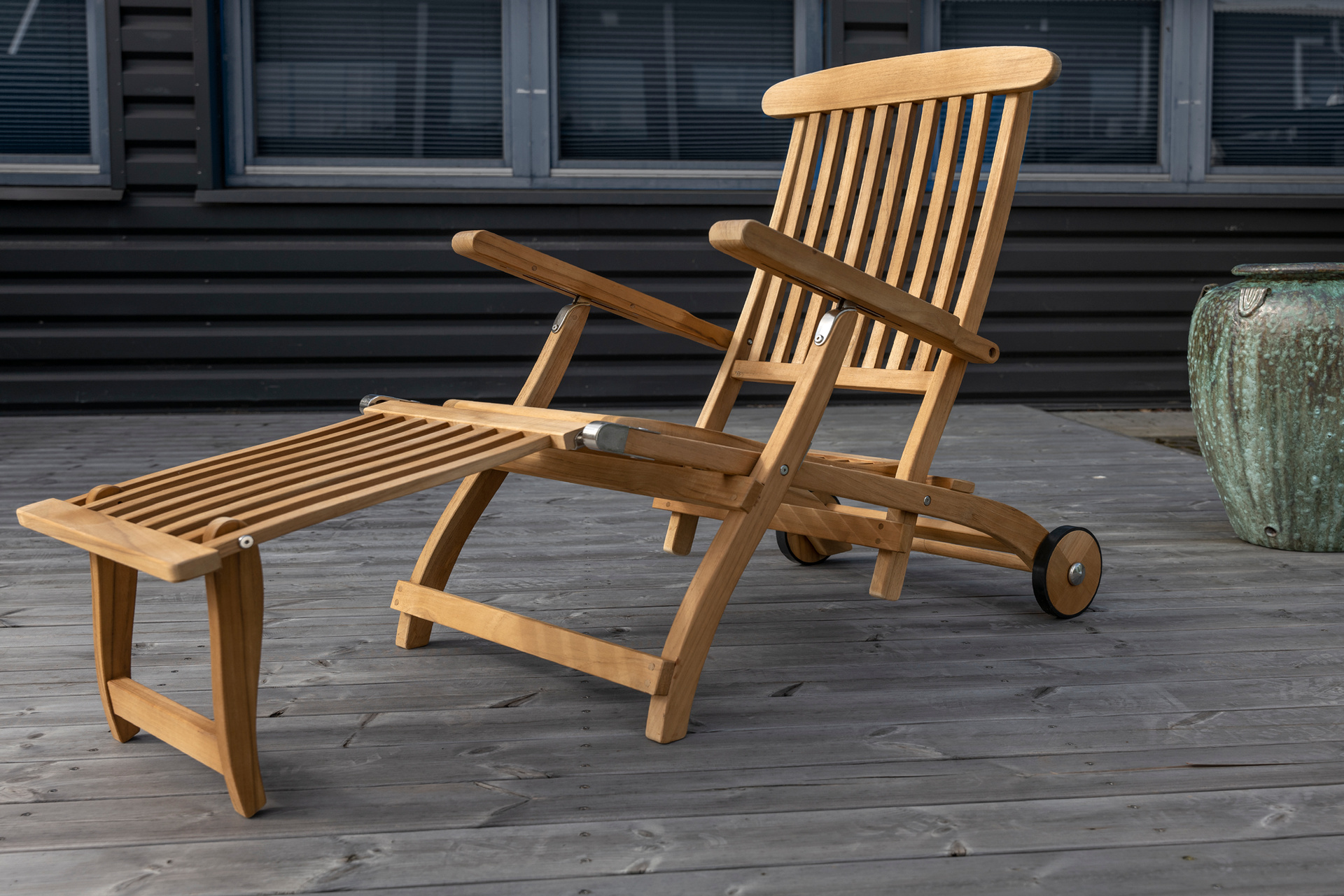 Dækstol Med Hjul Boston Teak