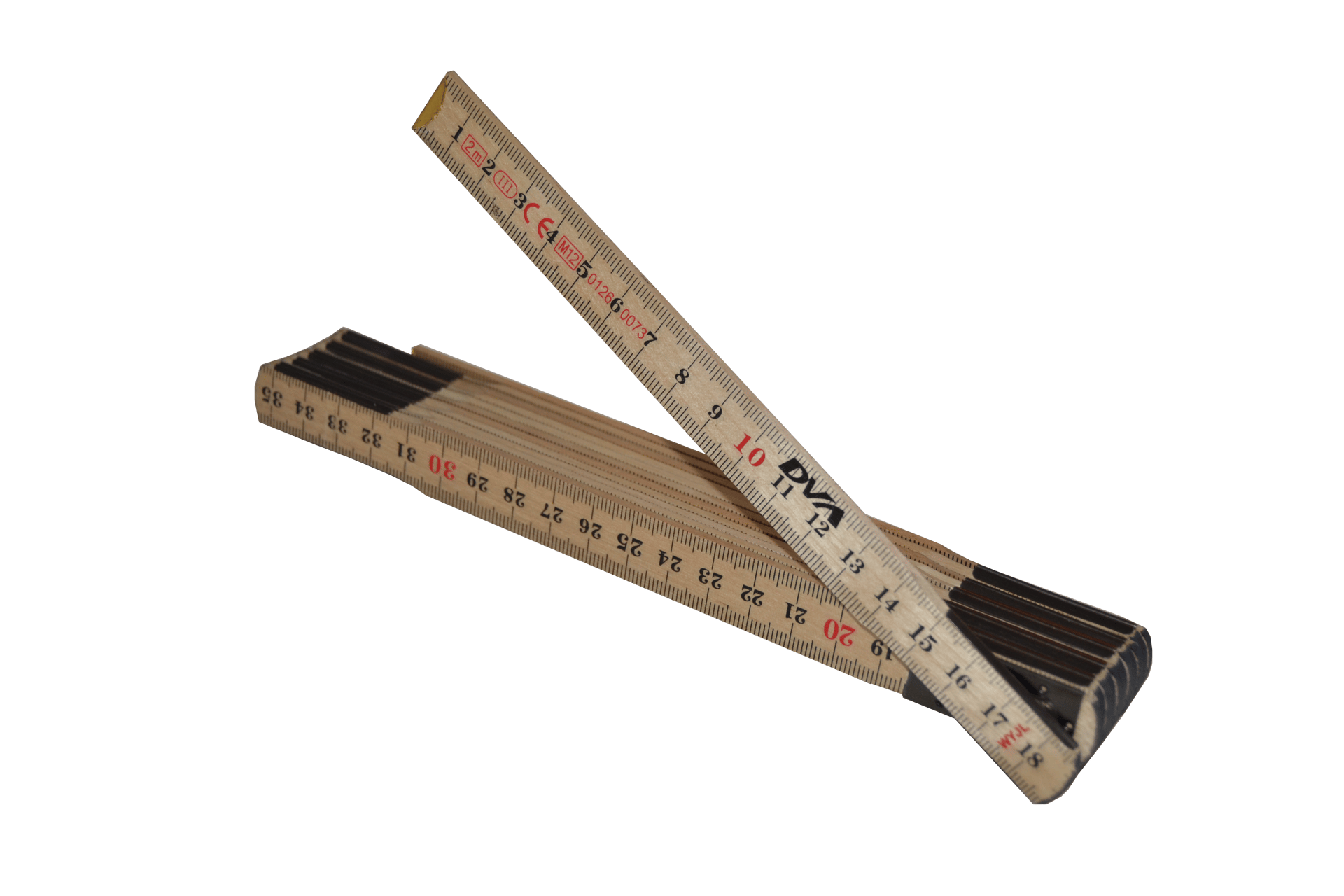 Dva Tommestok Træ 12 Led 2m