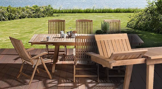 Teak Bord Med Udtræk I Begge Ender 100x175/275cm