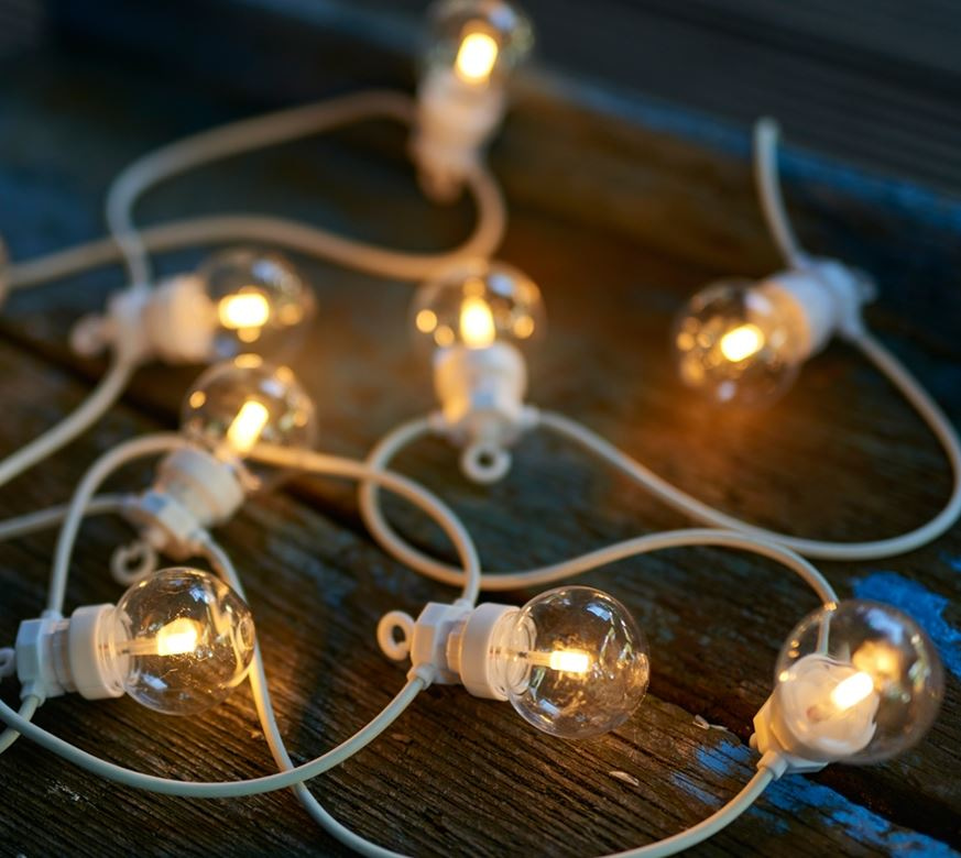 Sirius Lucas Lyskæde 10 Lys Startsæt Klar/hvid Ledning