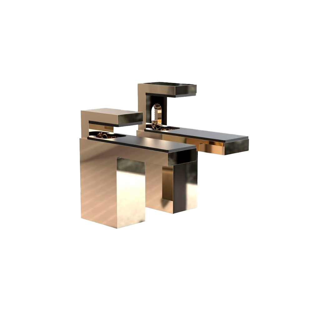 Frost Quadra Hyldeholder 6 Sæt Med 2 Stk Til 10-30mm Hylder Poleret Guld