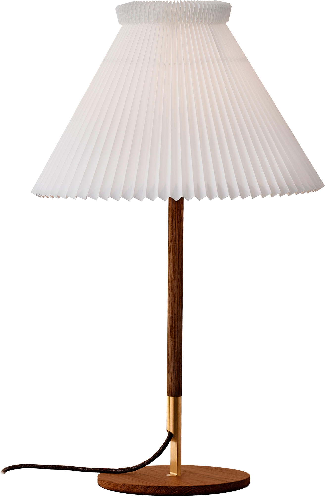 Le Klint Bordlampe Model 328 Lk80 H70cm Røget Eg Messing Fitting