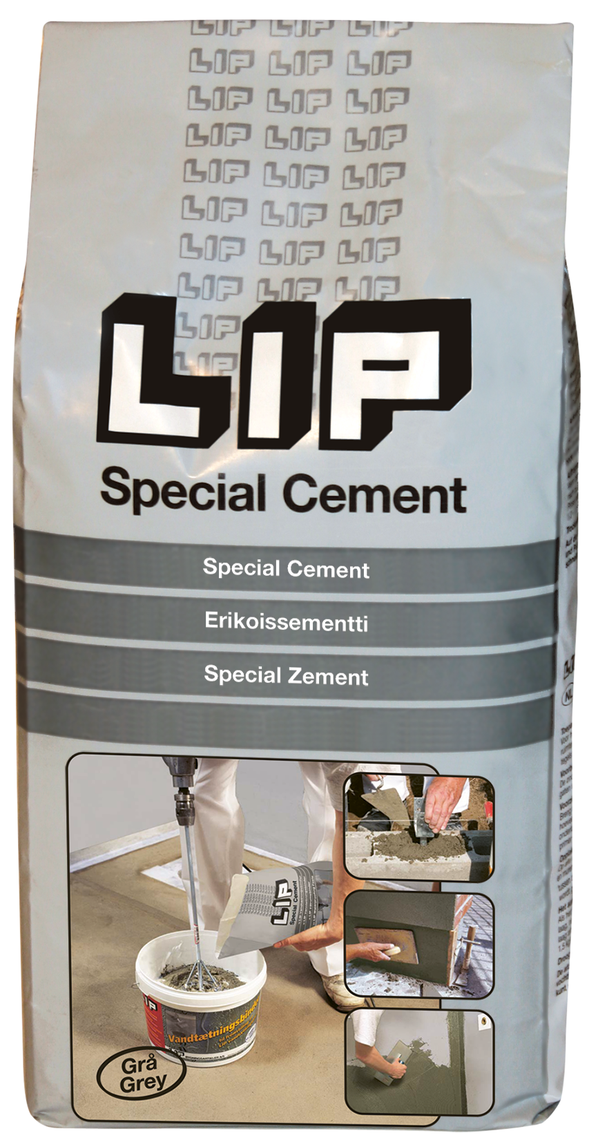 Lip Special Cement Grå 5kg T/hurtig Vandtætning
